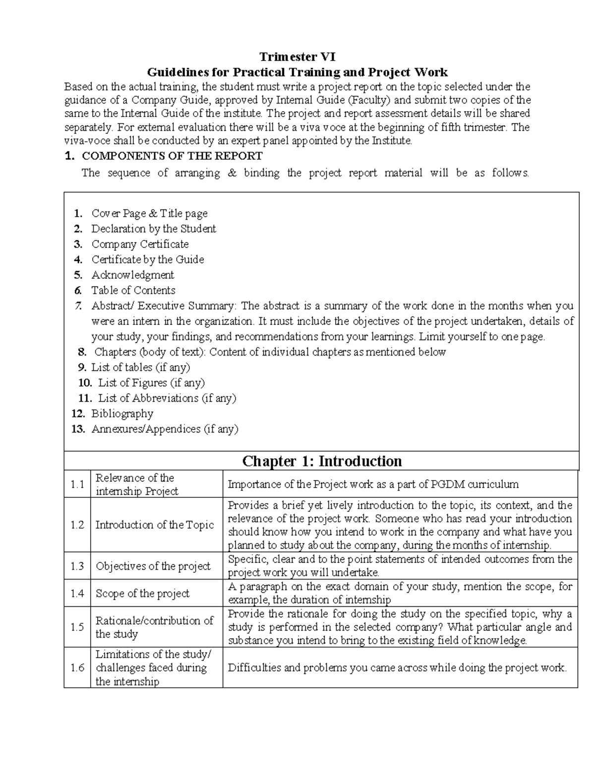 Format of 3 Projects (Students) - 2022 - 2024 - rev - Trimester VI ...