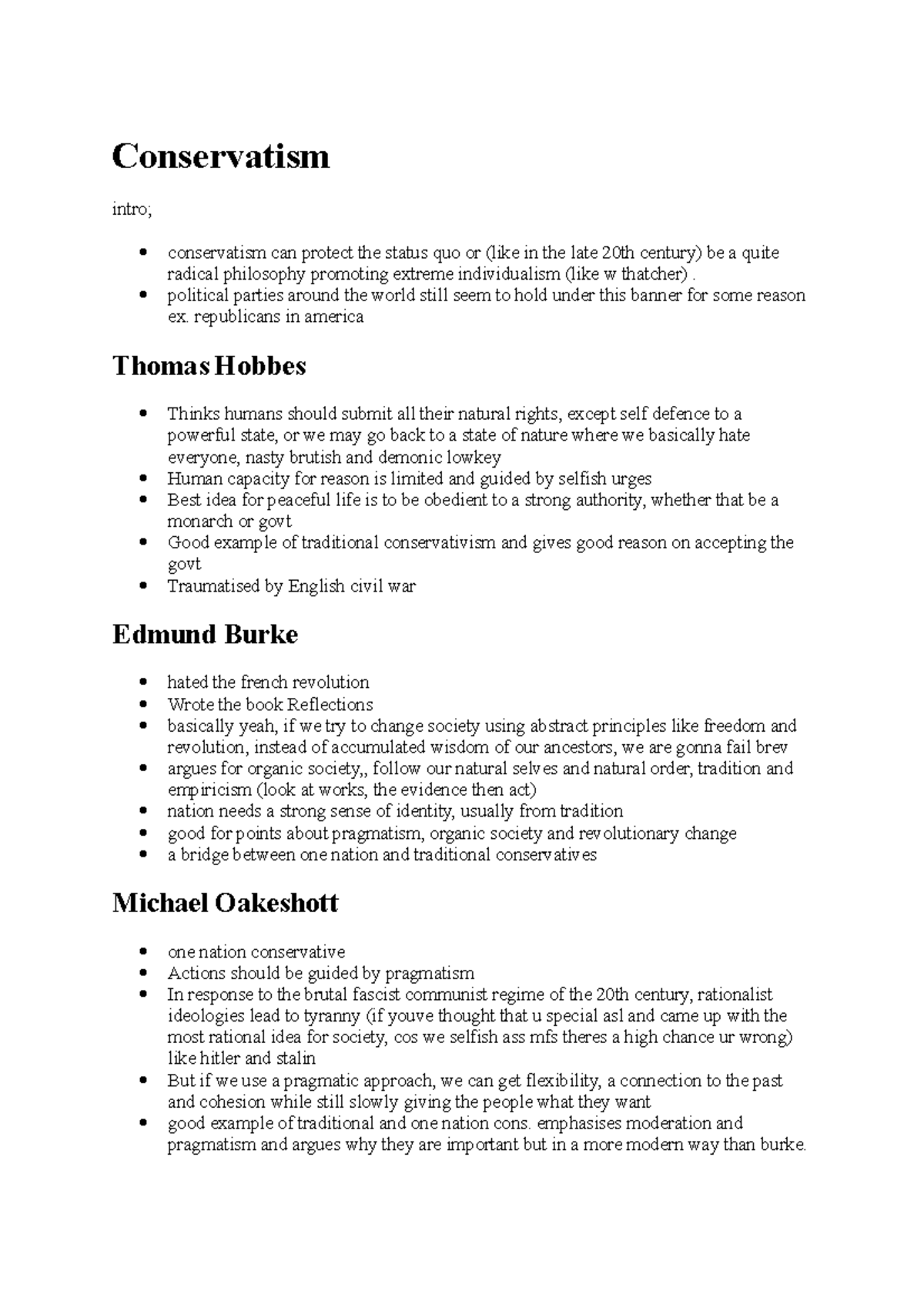 Conservatism - Conservatism intro; conservatism can protect the status ...