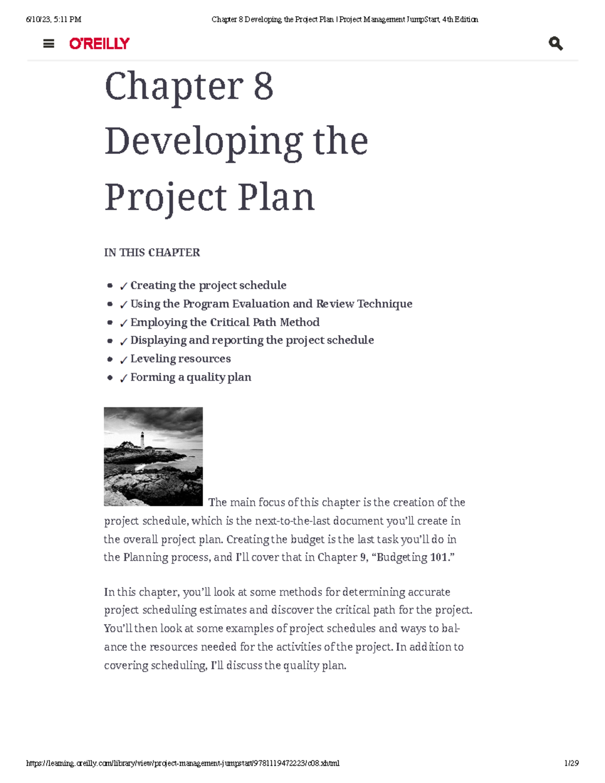 Chapter 8 Developing the Project Plan Project Management Jump Start ...
