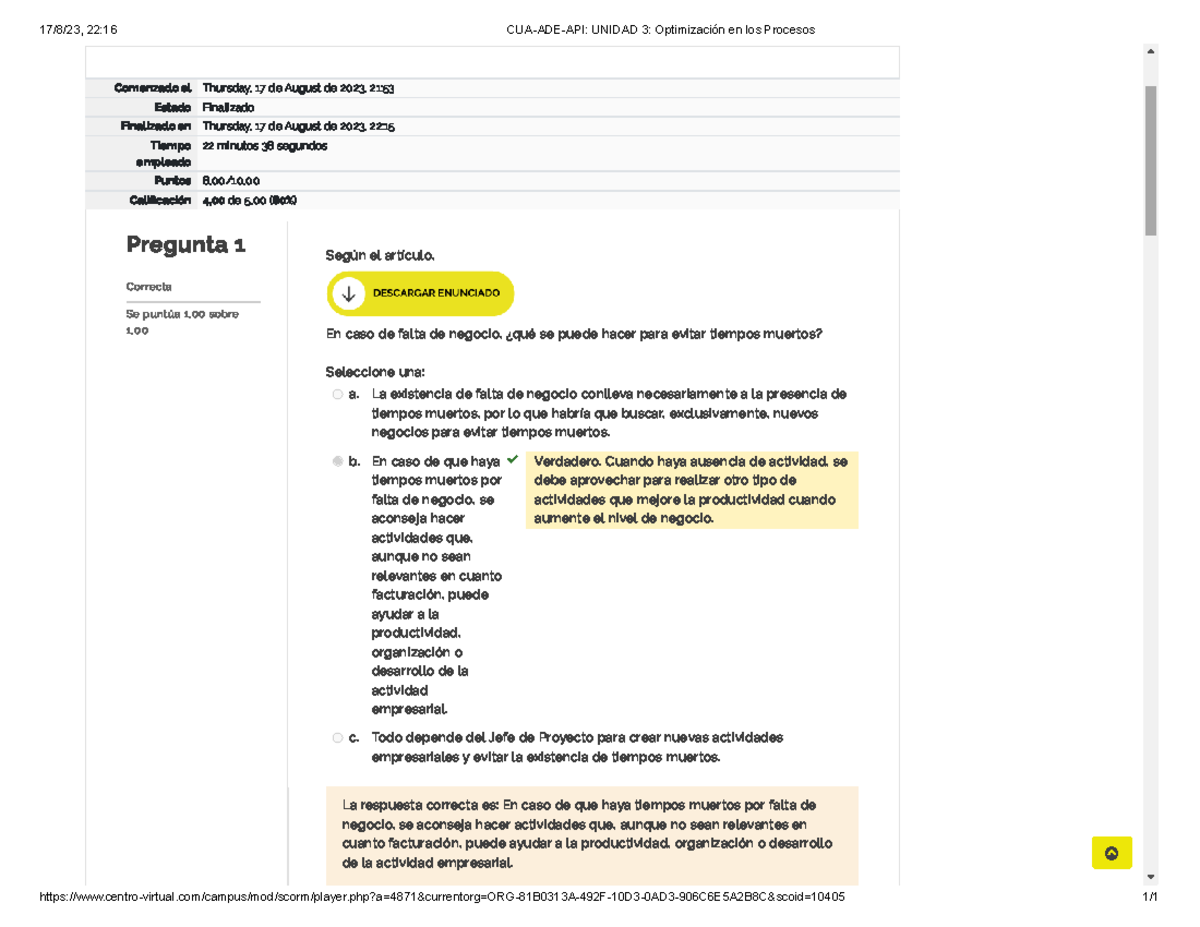 Eval 3 pr 1 - examen - Gestión de Procesos - Uniasturias - Studocu