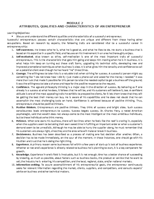 Module 3 - MODULE 3: CUSTOMER WANTS AND NEEDS 3 Learning Objectives ...