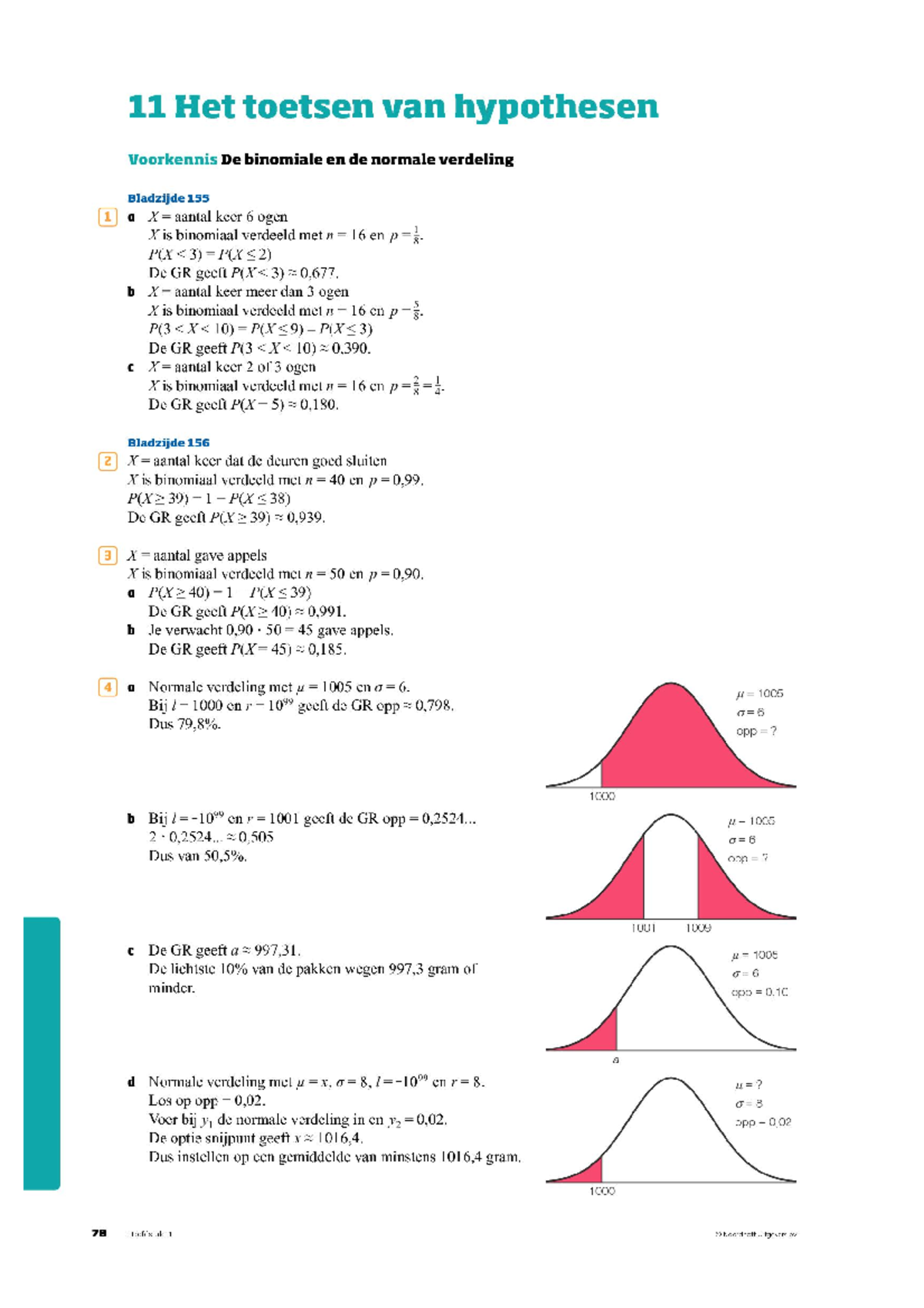 Wiskunde A vwo - H11 uitwerkingen - Studeersnel