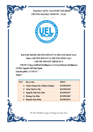 CĐS TTNT 222MI5202 NHÓM 6 CASE 2 GROW INC - MINISTRY OF EDUCATION ...