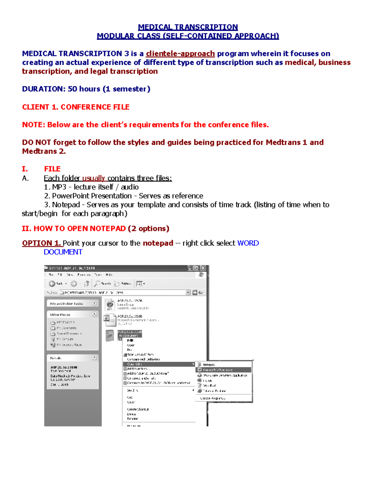 Medical Transcription medical and nursing terminology - CU - Studocu