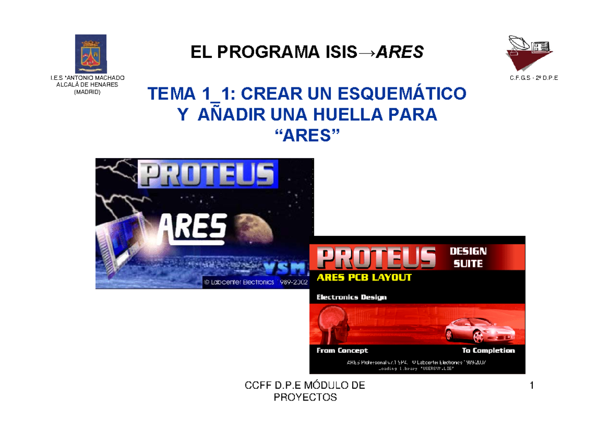 ARES 01 1 - tutorial sobre ares proteus - CCFF D.P MÓDULO DE 1 EL ...
