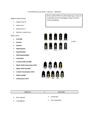 Offences, severity, crime types part 1 - Week 2 - Offences, Crime types ...