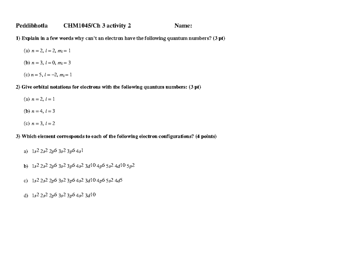 Ch 3 activity 2 - CHM 1045C - Valencia College - Studocu
