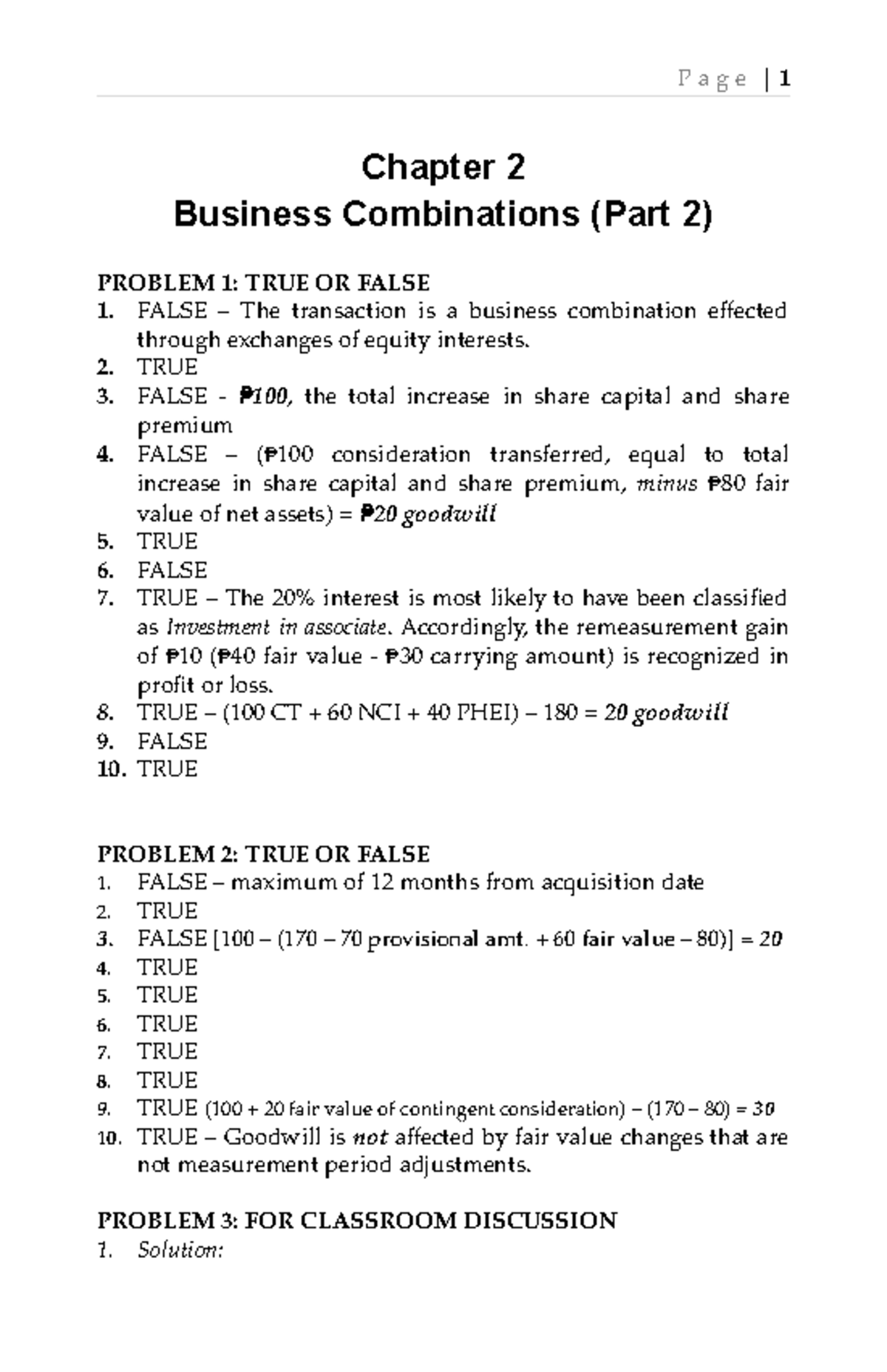 SOL.-MAN. Chapter-2 BUS - Chapter 2 Business Combinations (Part 2 ...