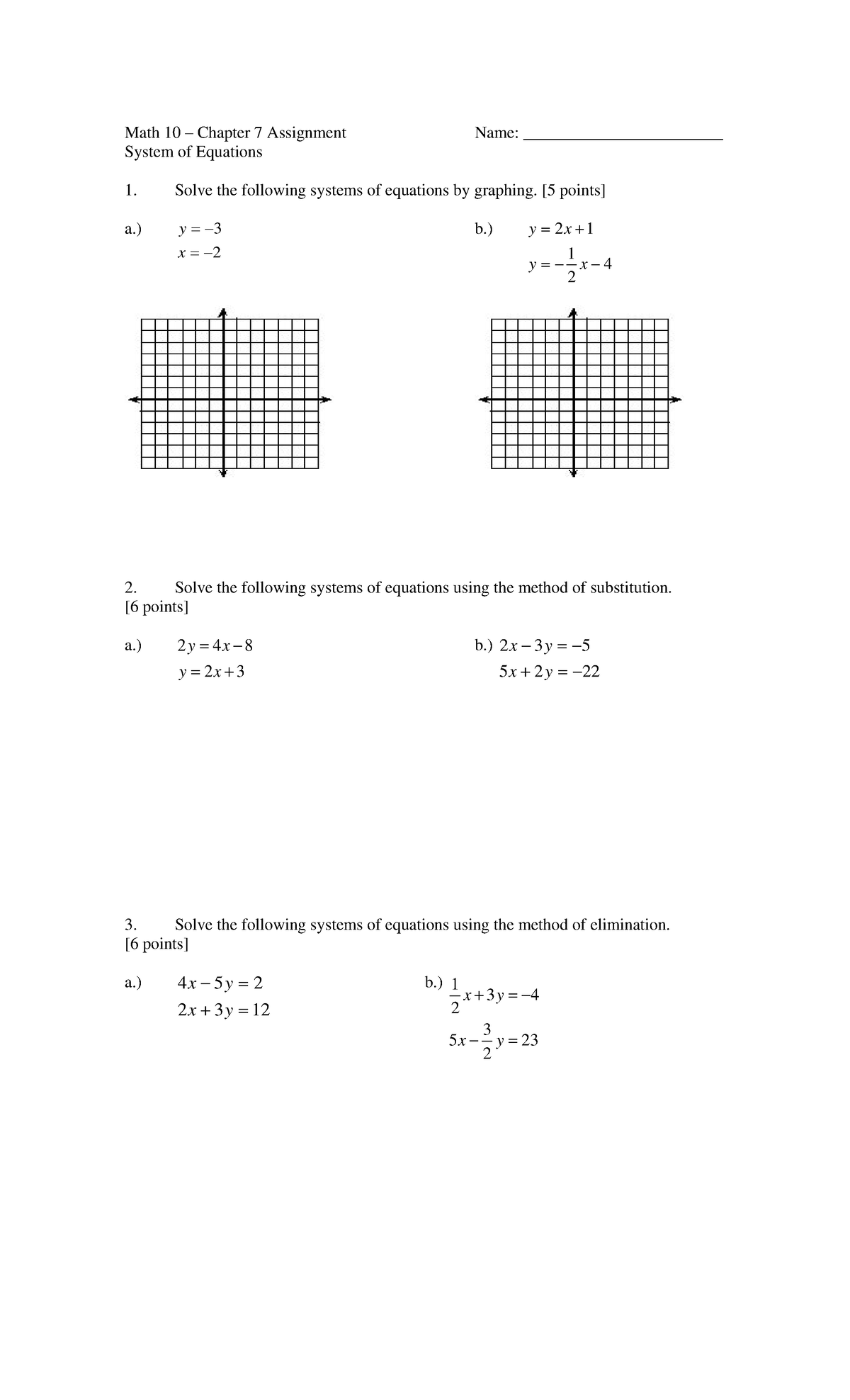 Math 10 Chapter 7 Take Home Assignment 2024 - Math 10 – Chapter 7 ...