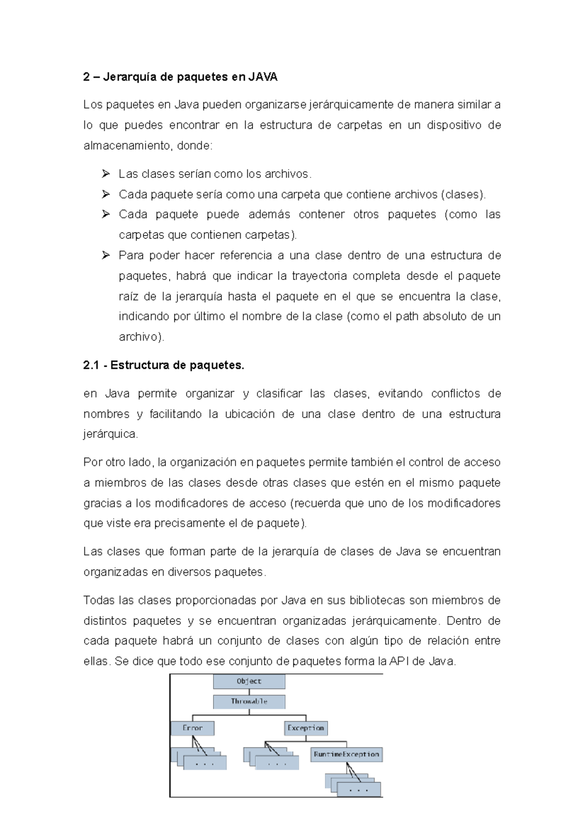 2 Jerarqui de paquetes de JAVA - 2 – Jerarquía de paquetes en JAVA Los ...