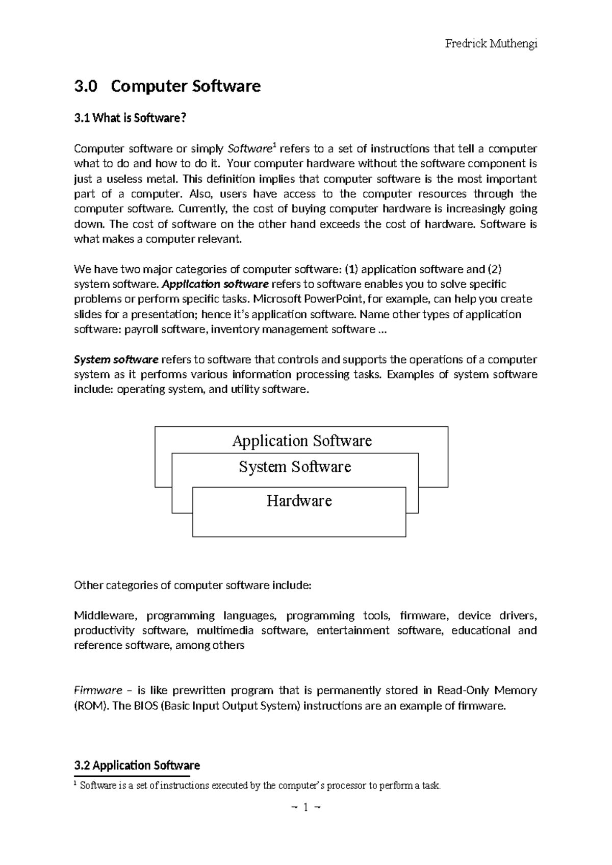 3 - Computer Software - The notes are good - Application Software ...
