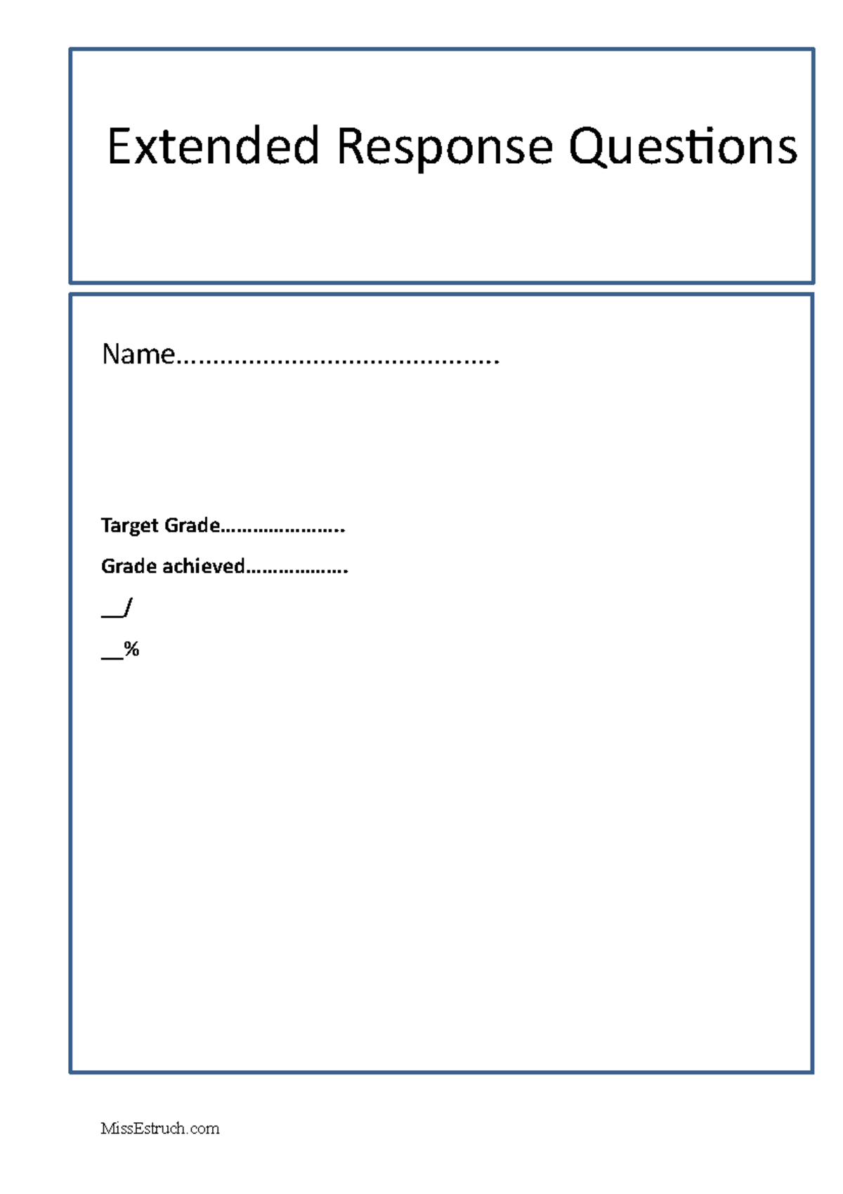 Extended-response-questions and review - Extended Response Questions ...