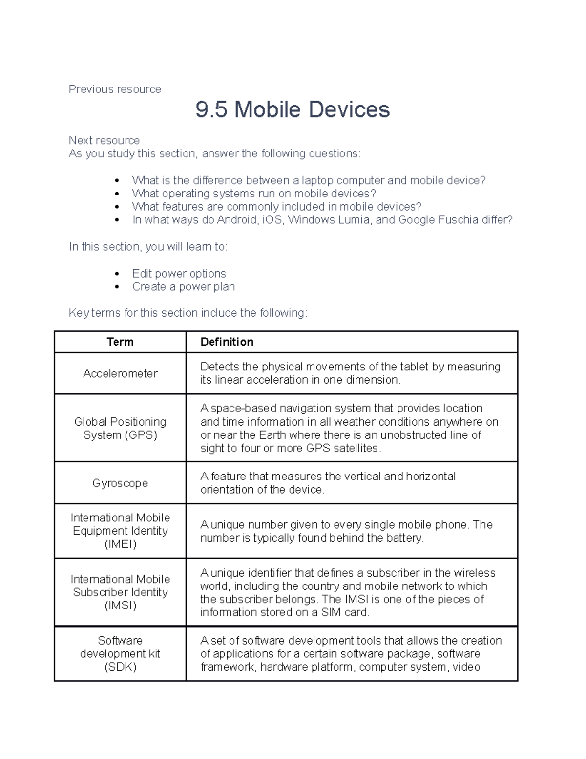 Mobile devices - Previous resource 9 Mobile Devices Next resource As ...