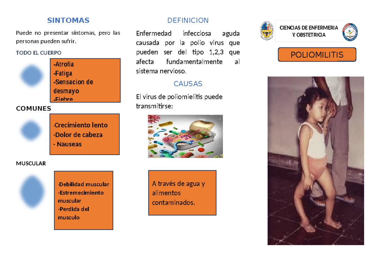 Triptico DE Polio-1 - Injik - SINTOMAS Puede no presentar síntomas ...