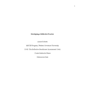 D182 Task 3 WGU - Targeting Professional Learning MSCIN Program ...