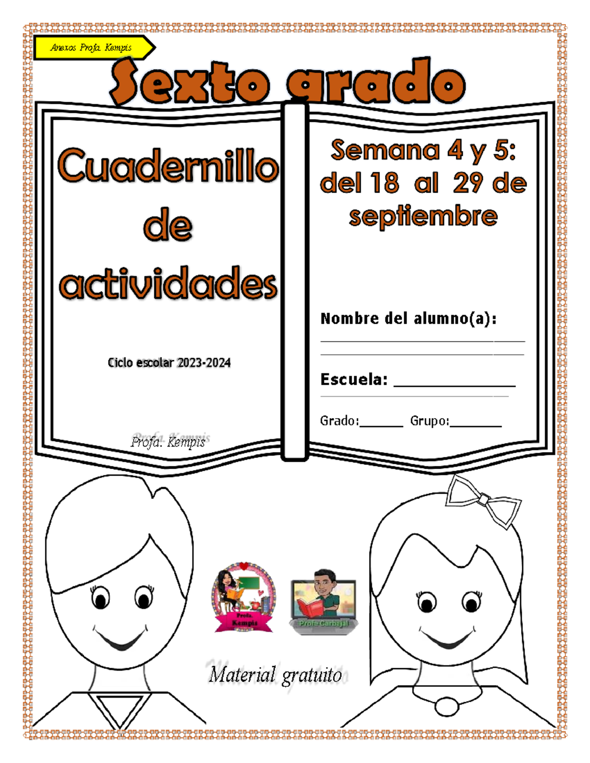 6° Cuadernillo de actividades Profa Kempis Proyecto - Anexos Profa ...