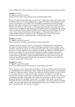 Exam 2 - Paper 1 Section 1 Practice - Stimulus Booklet - Paper One ...