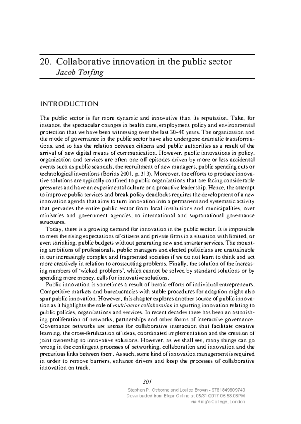 Torfing 2012 - The program emphasizes advanced training in qualitative ...