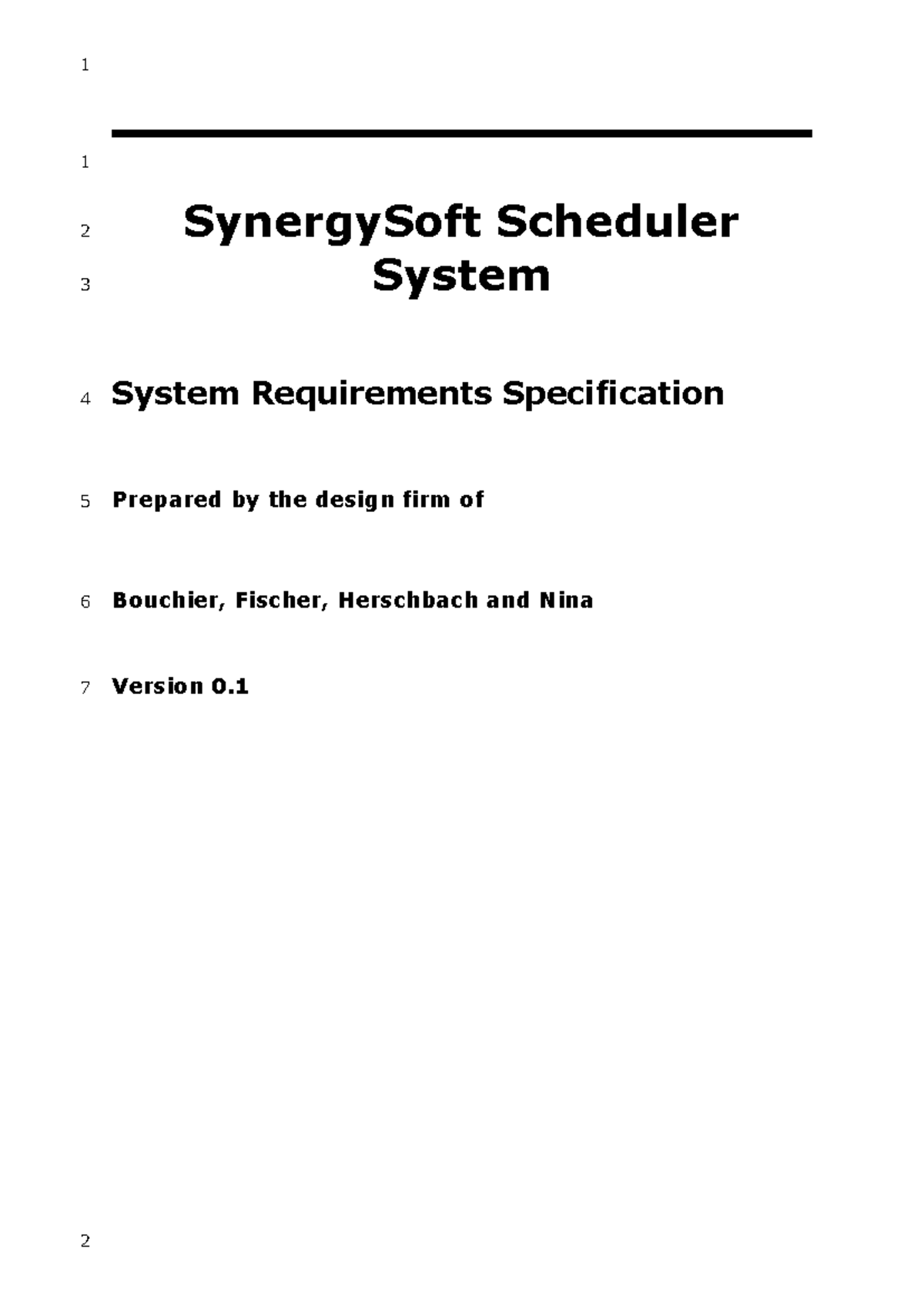 Team 1 - fsf - SynergySoft Scheduler System System Requirements ...