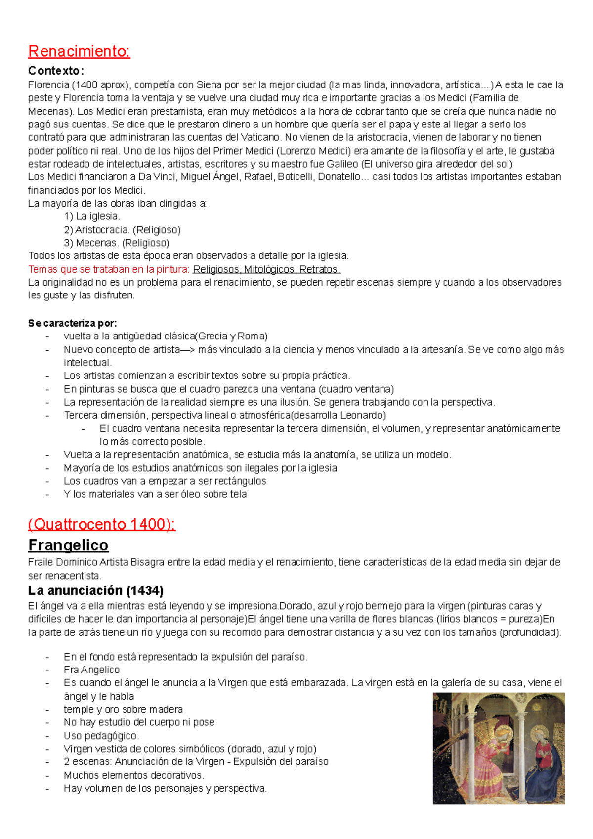 Resumenes Historia Del Arte para el 2do parcial - Renacimiento ...