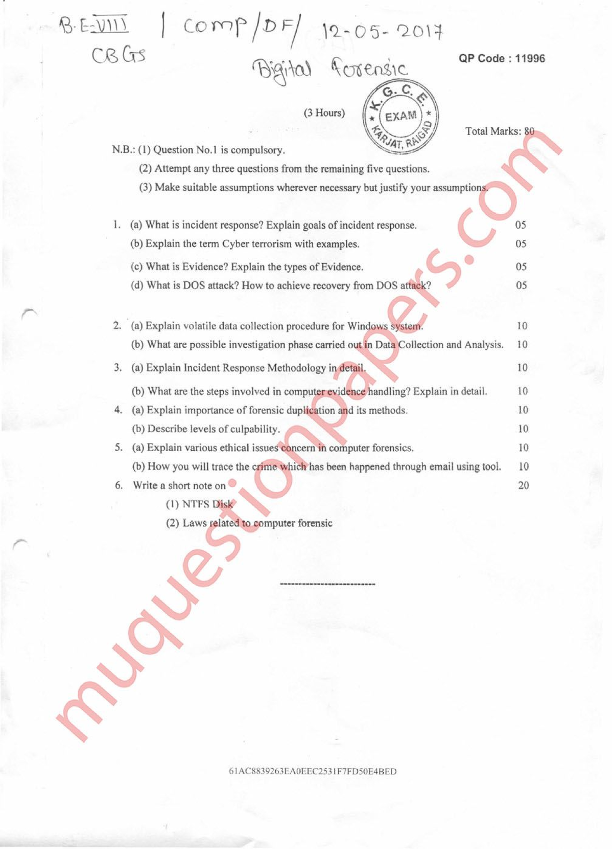 BE-Comps SEM8 DF MAY17 - Nothing - Computer Engineering - Studocu