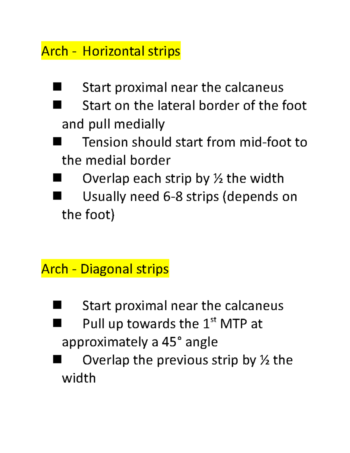 Arch horizontal strips - 02 - Arch - Horizontal strips ¡ Start proximal ...