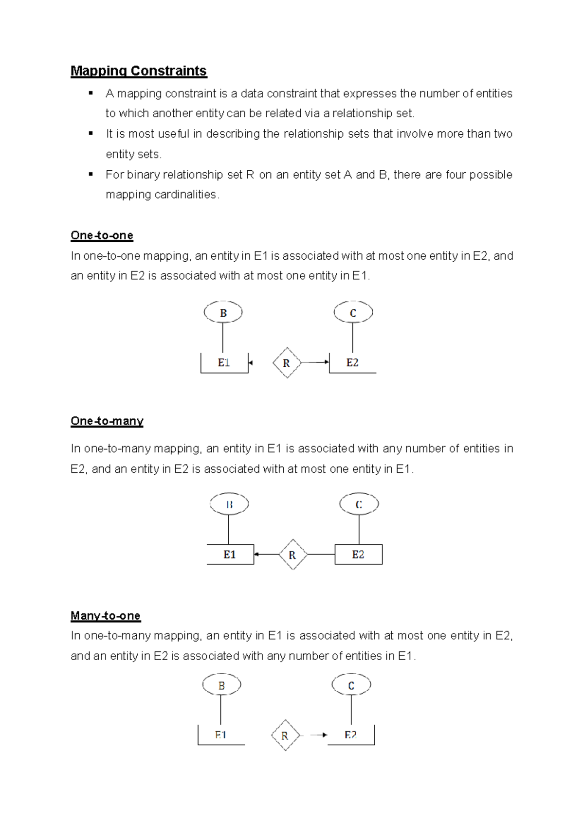 DBMS Languages - Mapping Constraints A mapping constraint is a data constraint that expresses ...