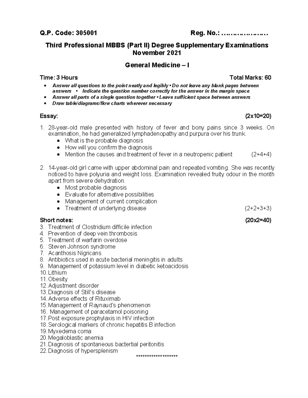 305001 - Stuf - Q. Code: 305001 Reg. No.: ..................... Third ...