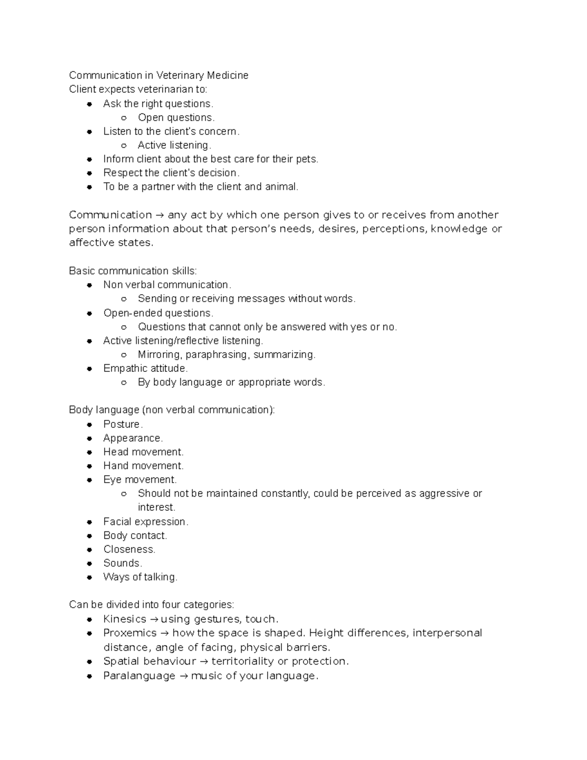 Communication in Veterinary Medicine - Open questions. Listen to the ...