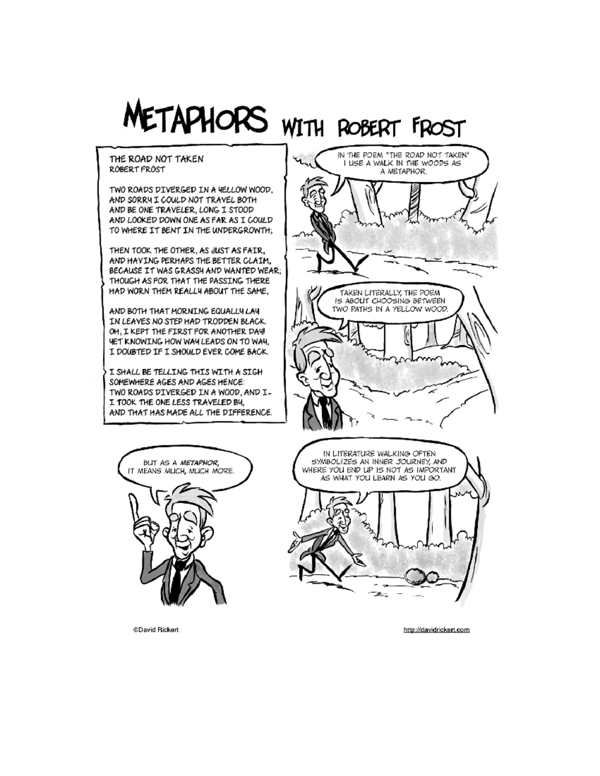 The Road Not Taken Worksheet - Answer the following questions in ...
