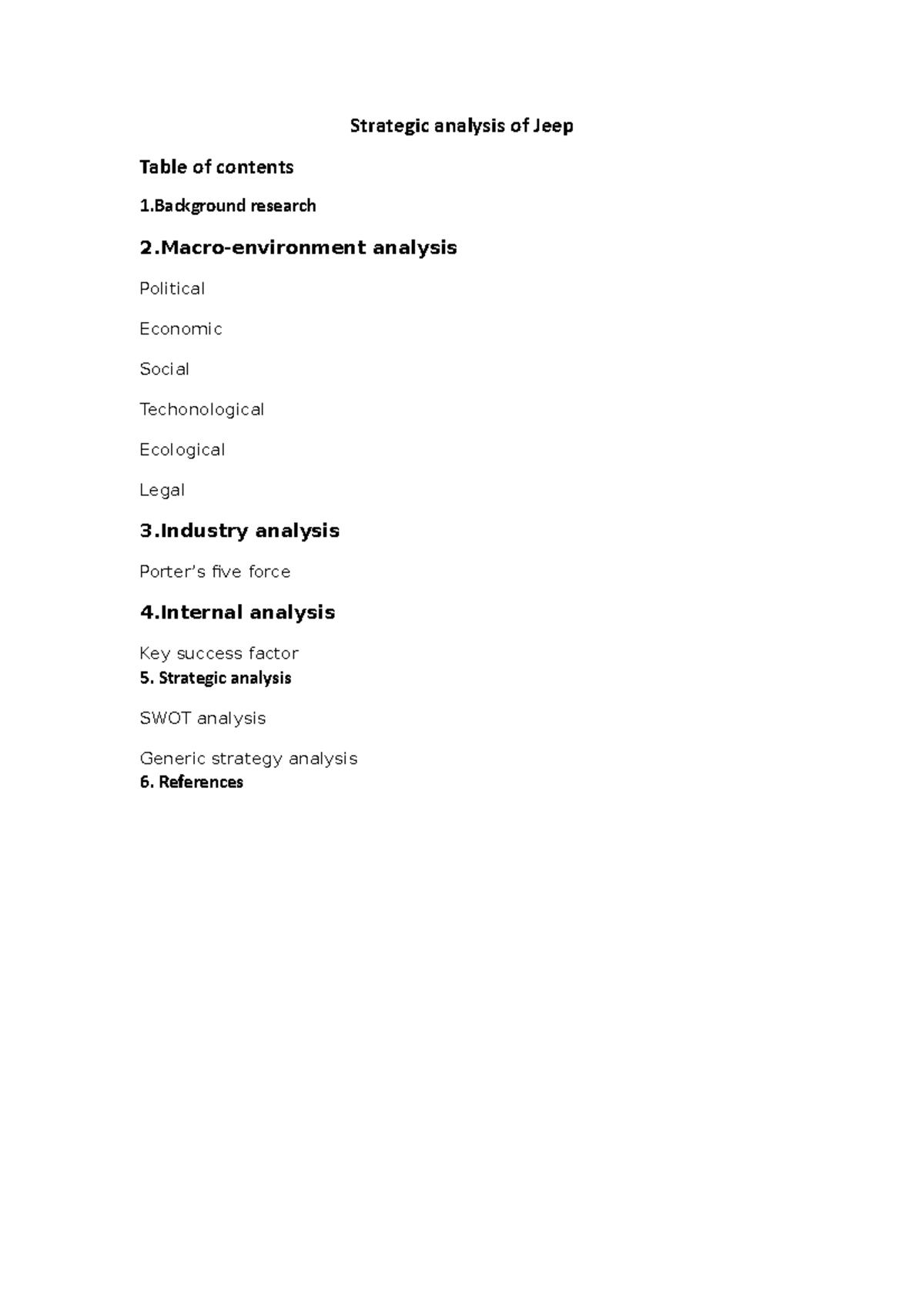 Stragetic management Analysis assignment 1 424531 - Strategic analysis ...
