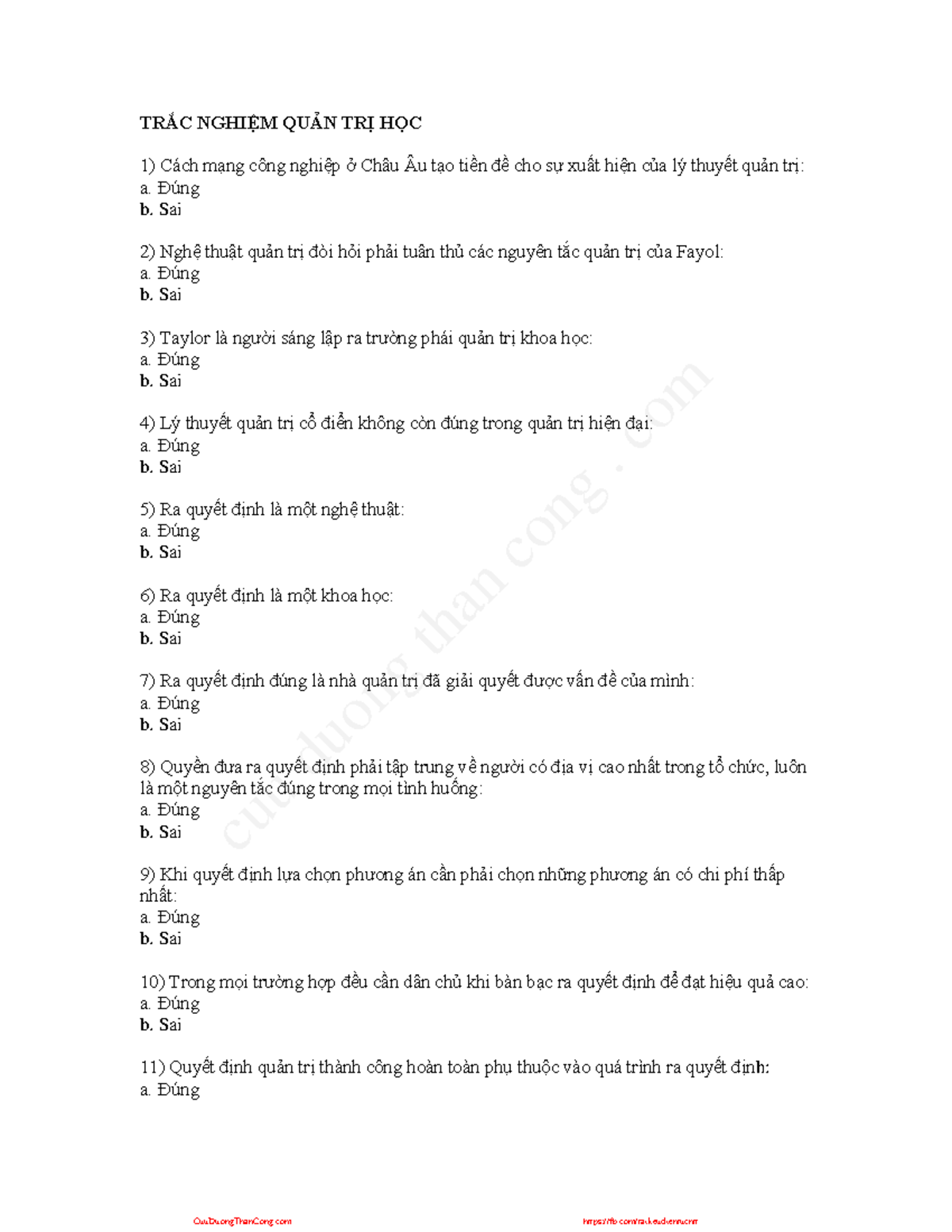 Quan-tri-hoc nguyen-phuong-mai trac-nghiem-co-dap-an - [cuuduongthancong - TRẮC NGHIỆM QUẢN TRỊ ...