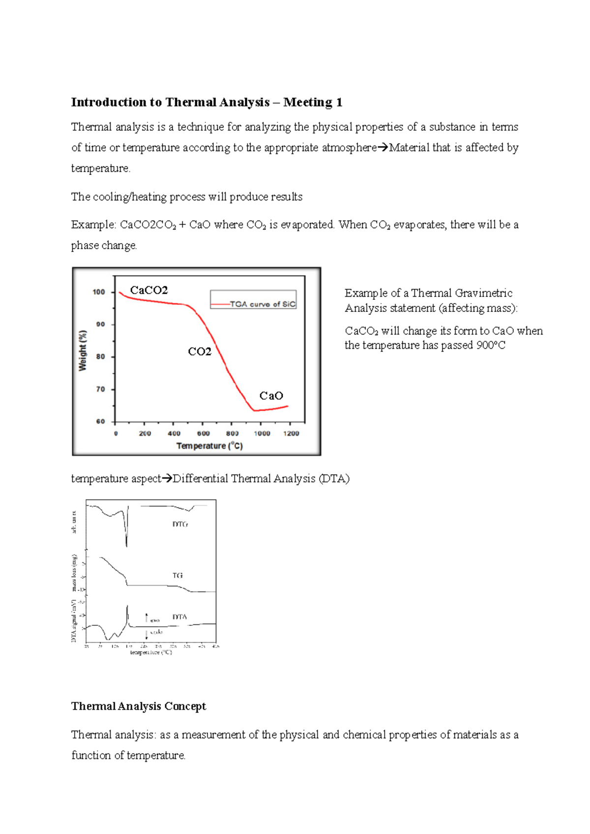 Introduction to Thermal Analysis - The cooling/heating process will ...