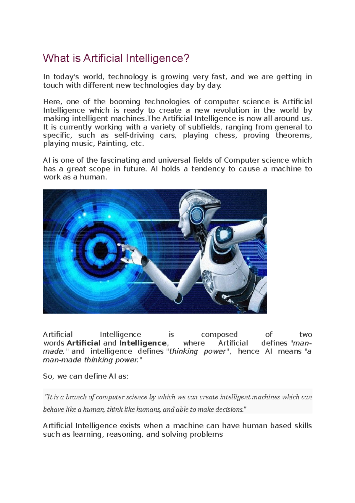 Unit-1 - IT is a crash course for starting period that help . new ...