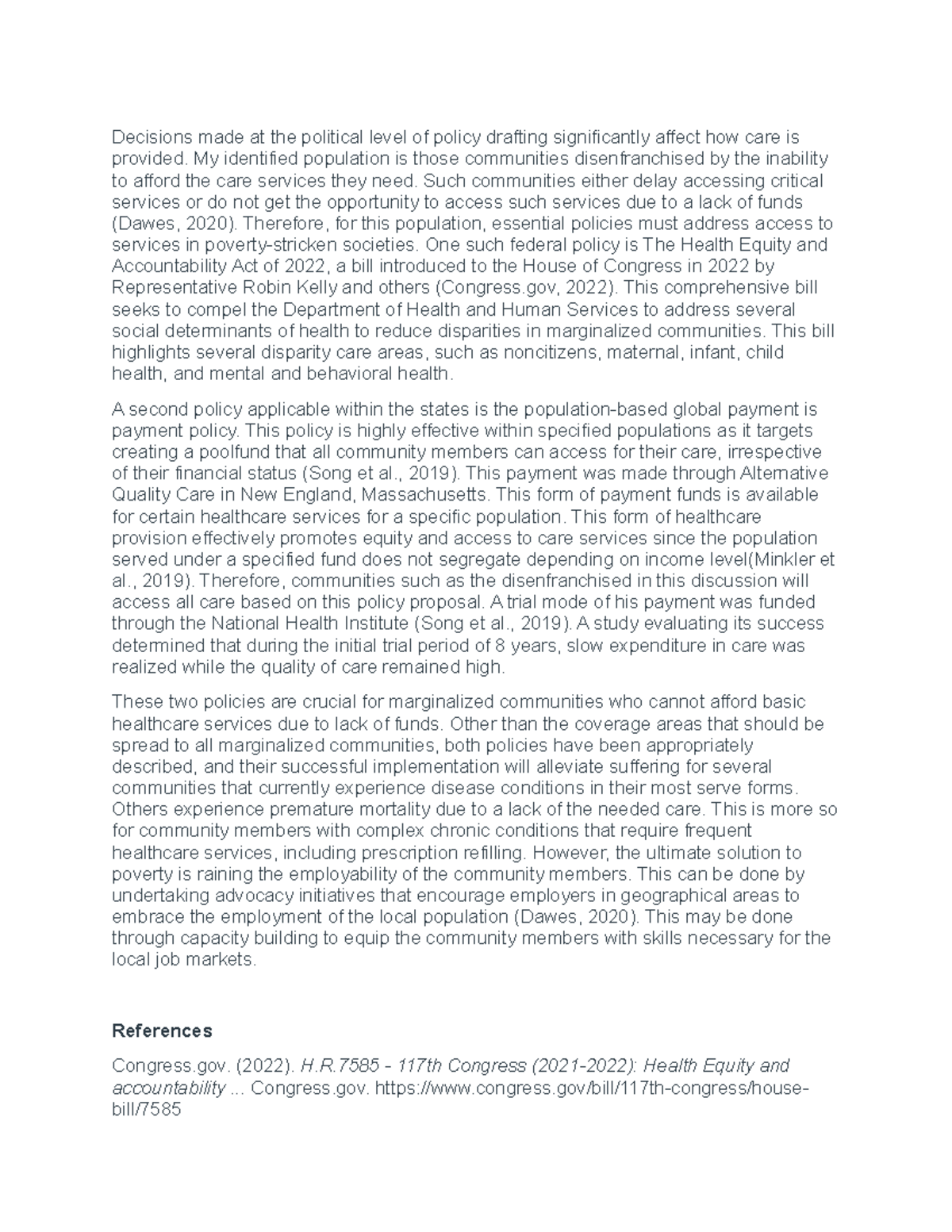 Response - Good notes for reference - Decisions made at the political ...