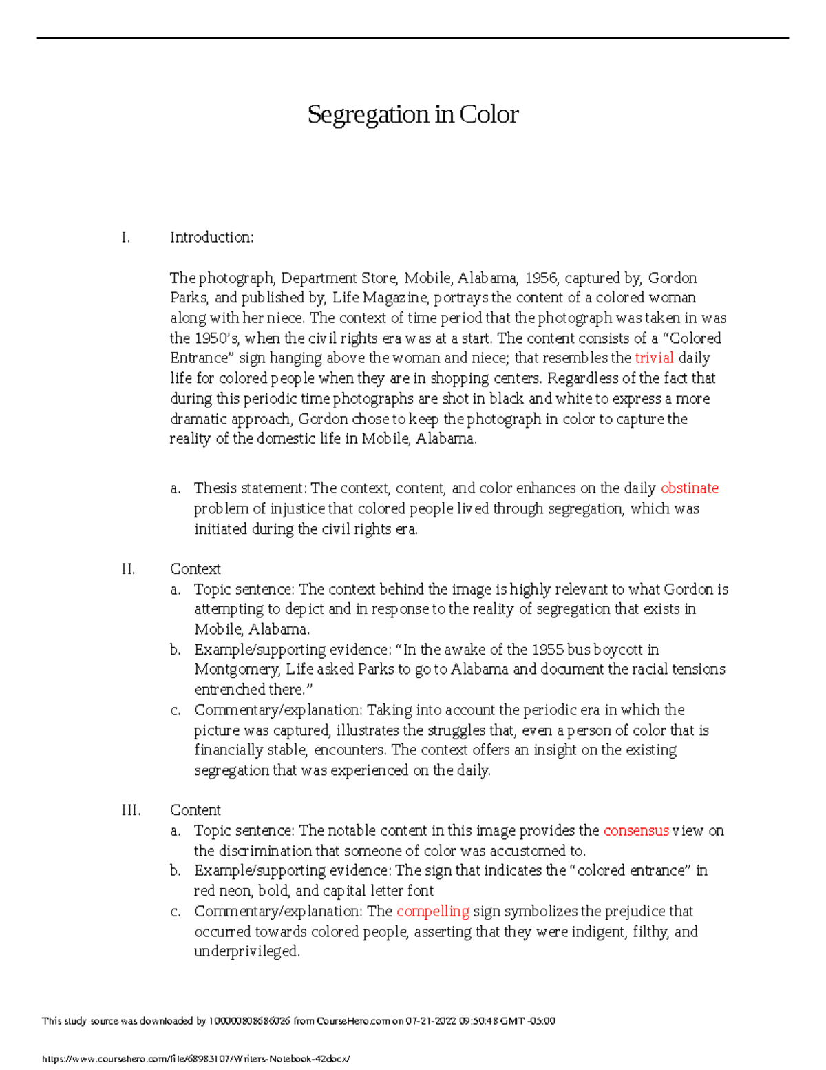 Writer s Notebook 4 - r3qRqqqqqqqqqq - Segregation in Color I ...