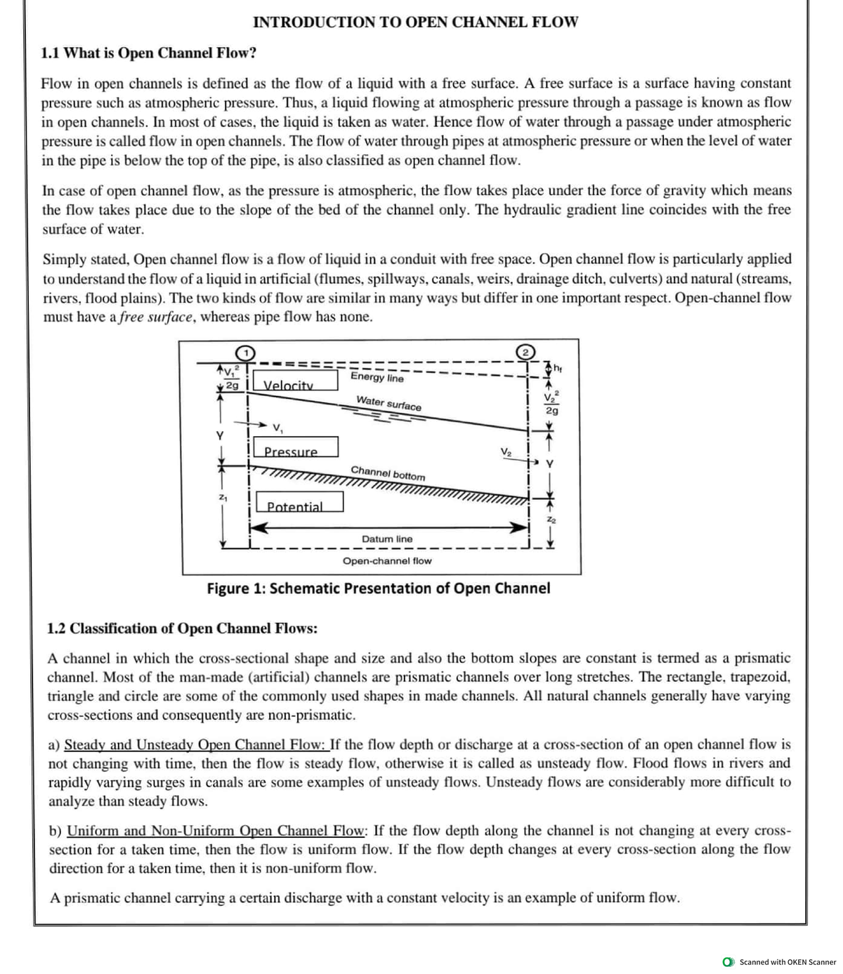 Open Channel Flow - Different Types of Open - fluid mechanics - Studocu