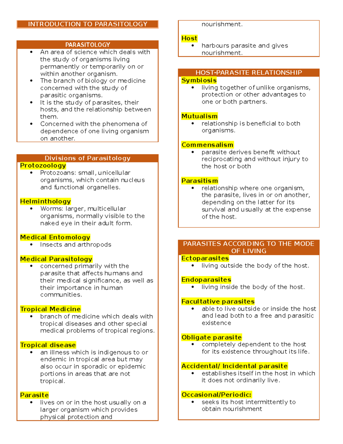 Introduction TO Parasitology - INTRODUCTION TO PARASITOLOGY ...