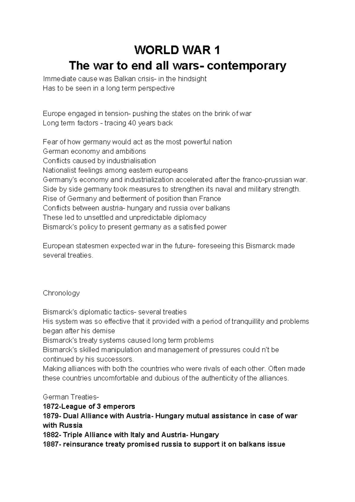 World war 1 - Causes of ww1 - WORLD WAR 1 The war to end all wars ...