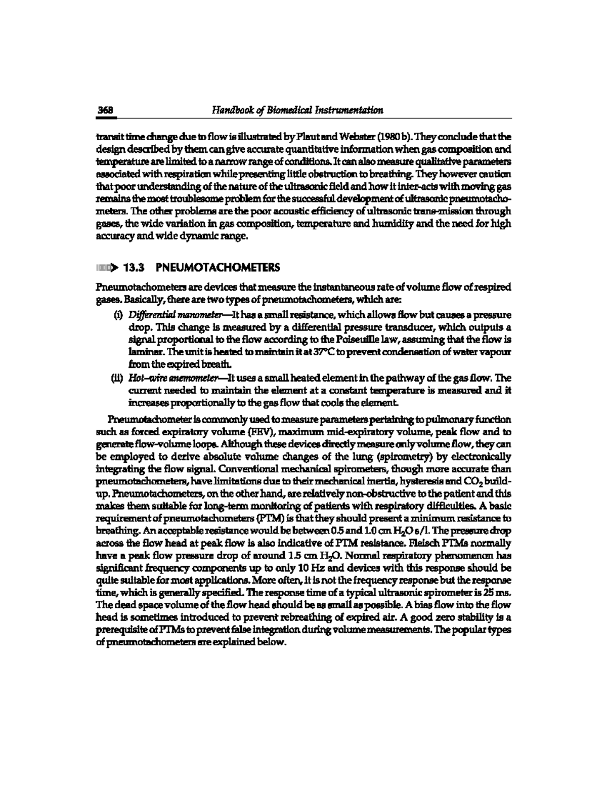 Pnemotachometer book notes - Biology for Engineers - Studocu