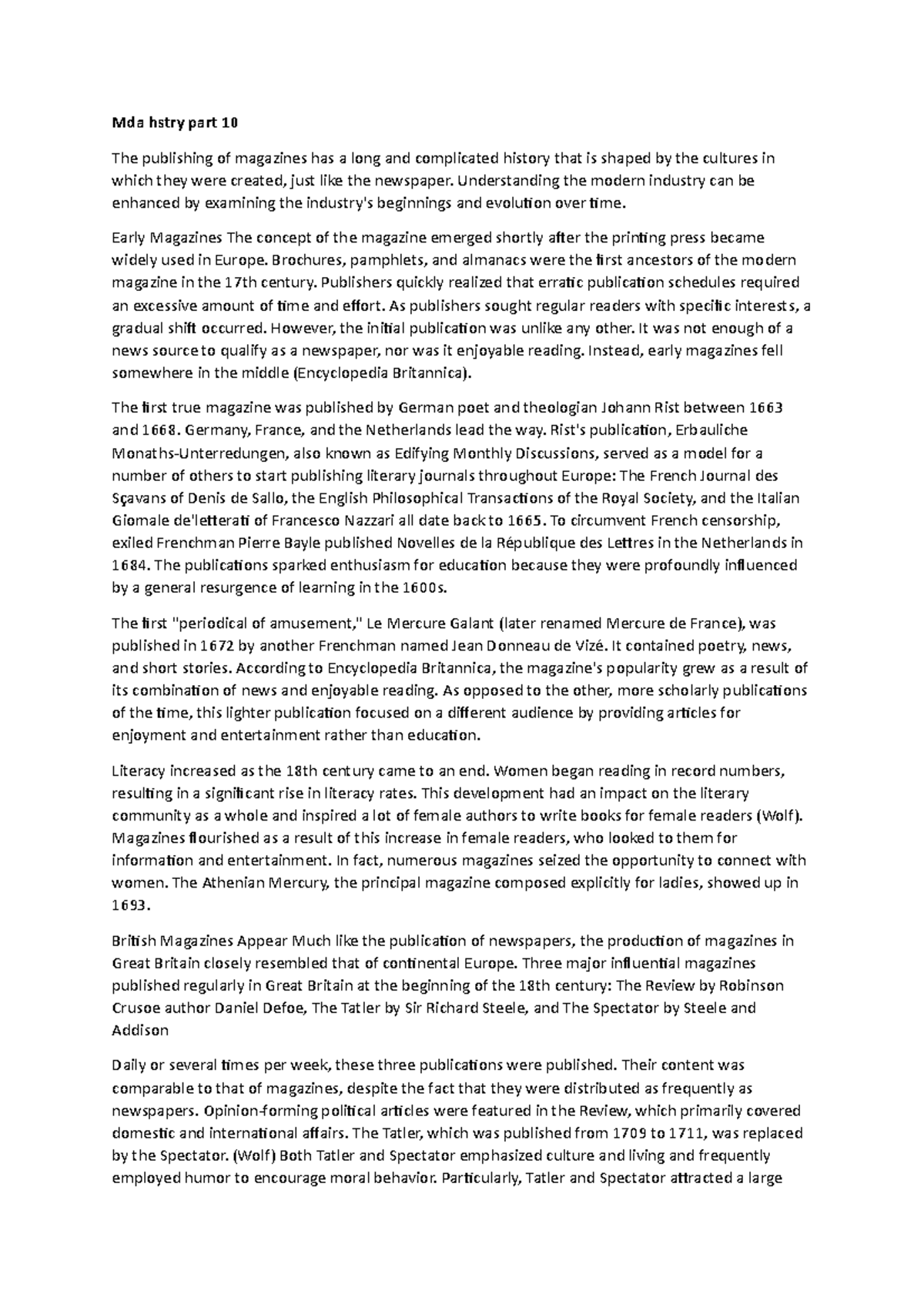 Mda hstry part 10 - History part 10 - Mda hstry part 10 The publishing ...