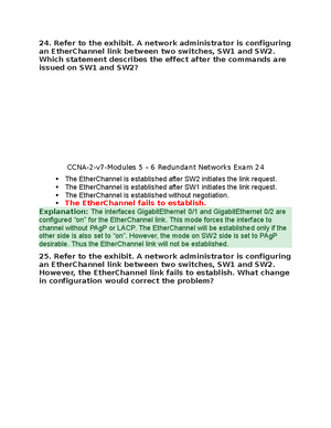 CCNA v2 practice exam 4 - CCNA Exam - Which three areas of router security must be maintained to ...