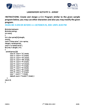 CS002P-OBE - Computer Fundamentals and Programming - CS002P: OBE-FINAL PORTFOLIO PROJECT NAME ...
