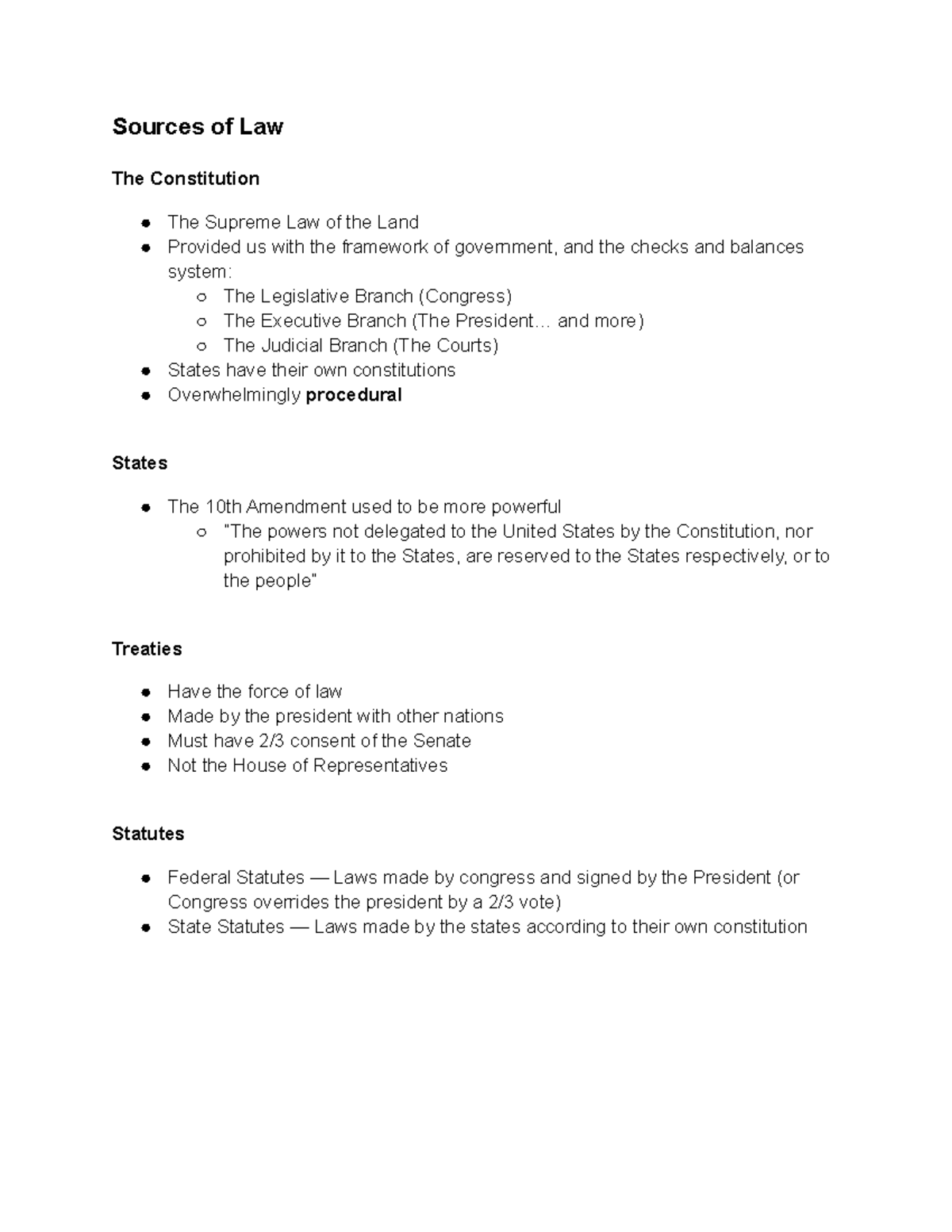 3 - Sources of Law - Lecture notes 3 - BLAW 210 - WSU - Studocu