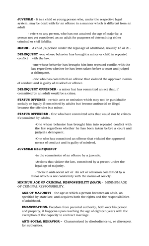 Criminology Reviewer - CLJ - CRIMINAL JUSTICE SYSTEM A component or ...