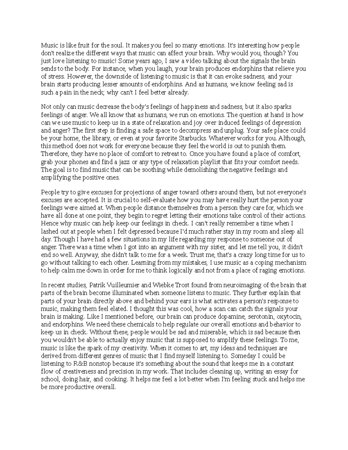 Music fruit for soul - Music is like fruit for the soul. It makes you ...