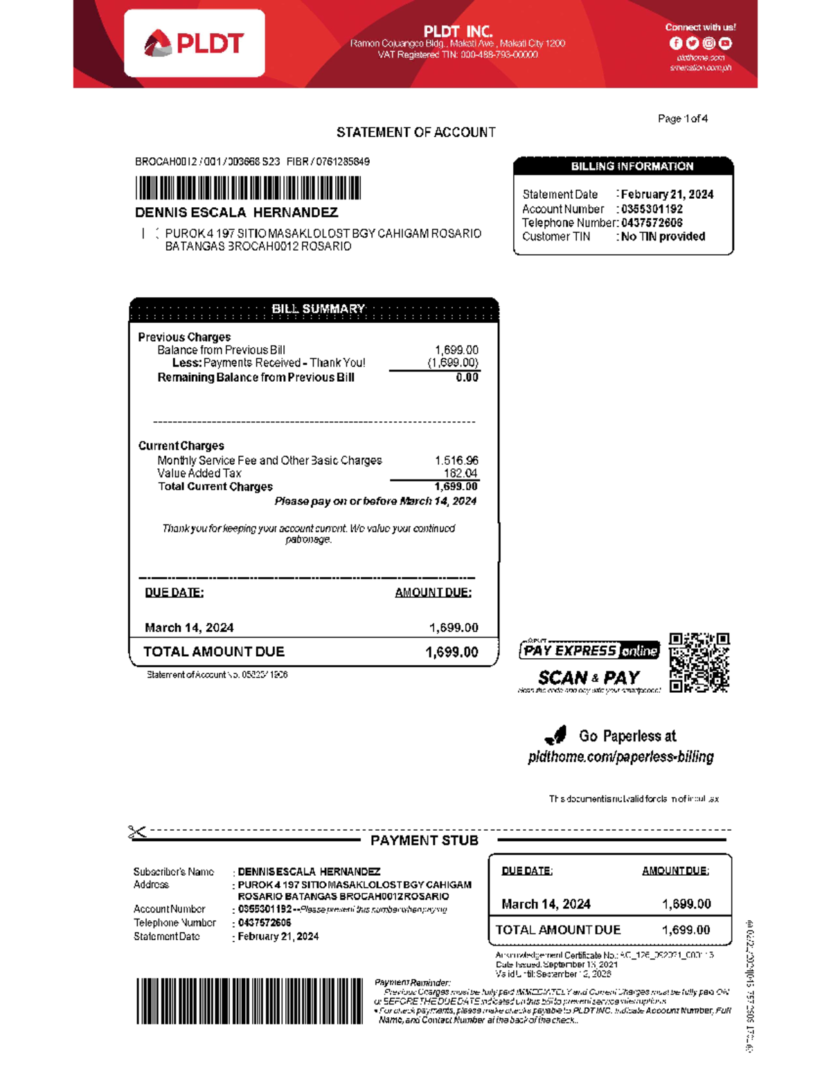 PLDT - advance mathematics - Studocu