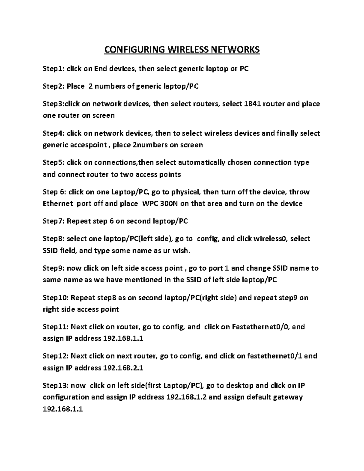 Cne 2nd Configuring Wireless Networks 1 Configuring Wireless Networks Step1 Click On End