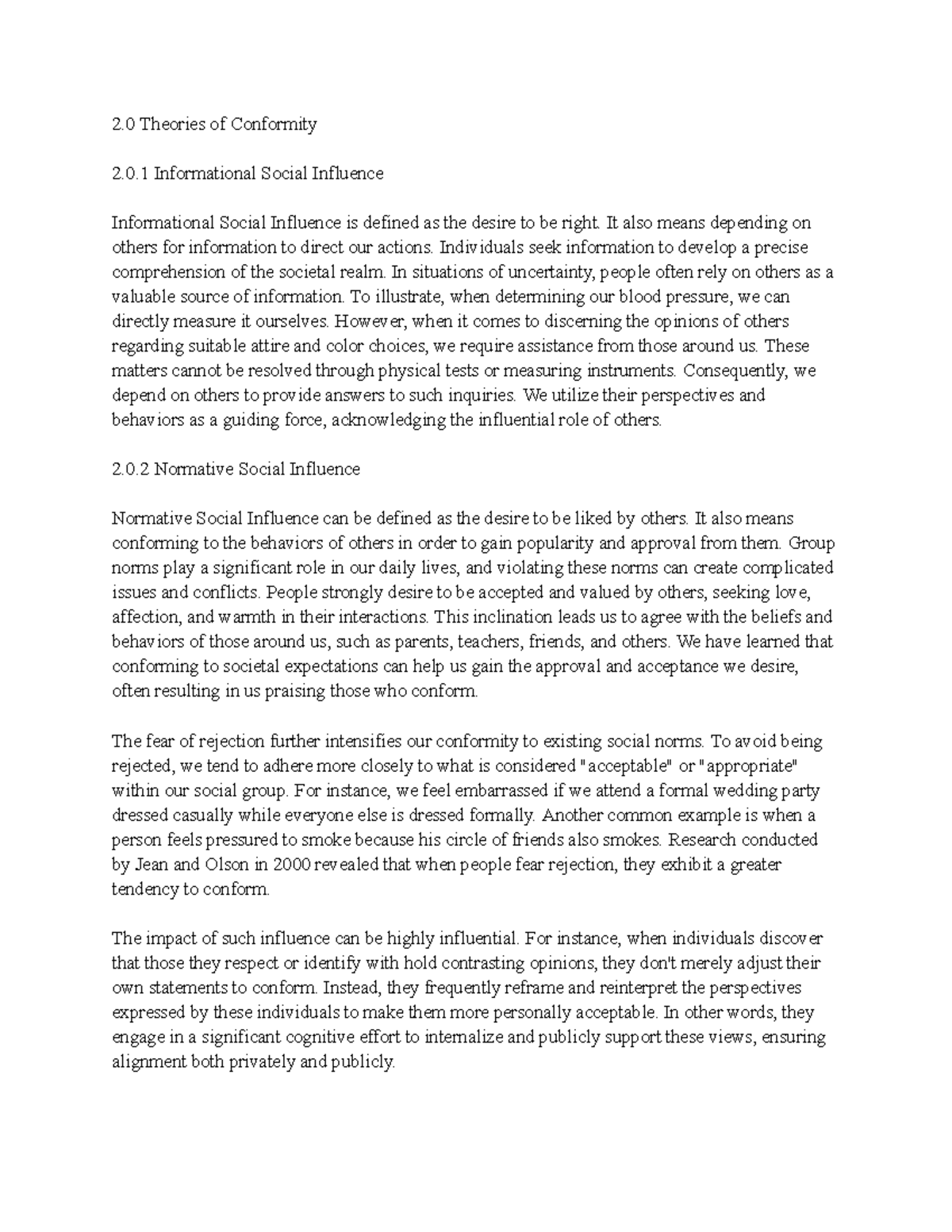 Conformity - Social psychology - 2 Theories of Conformity 2.0 ...