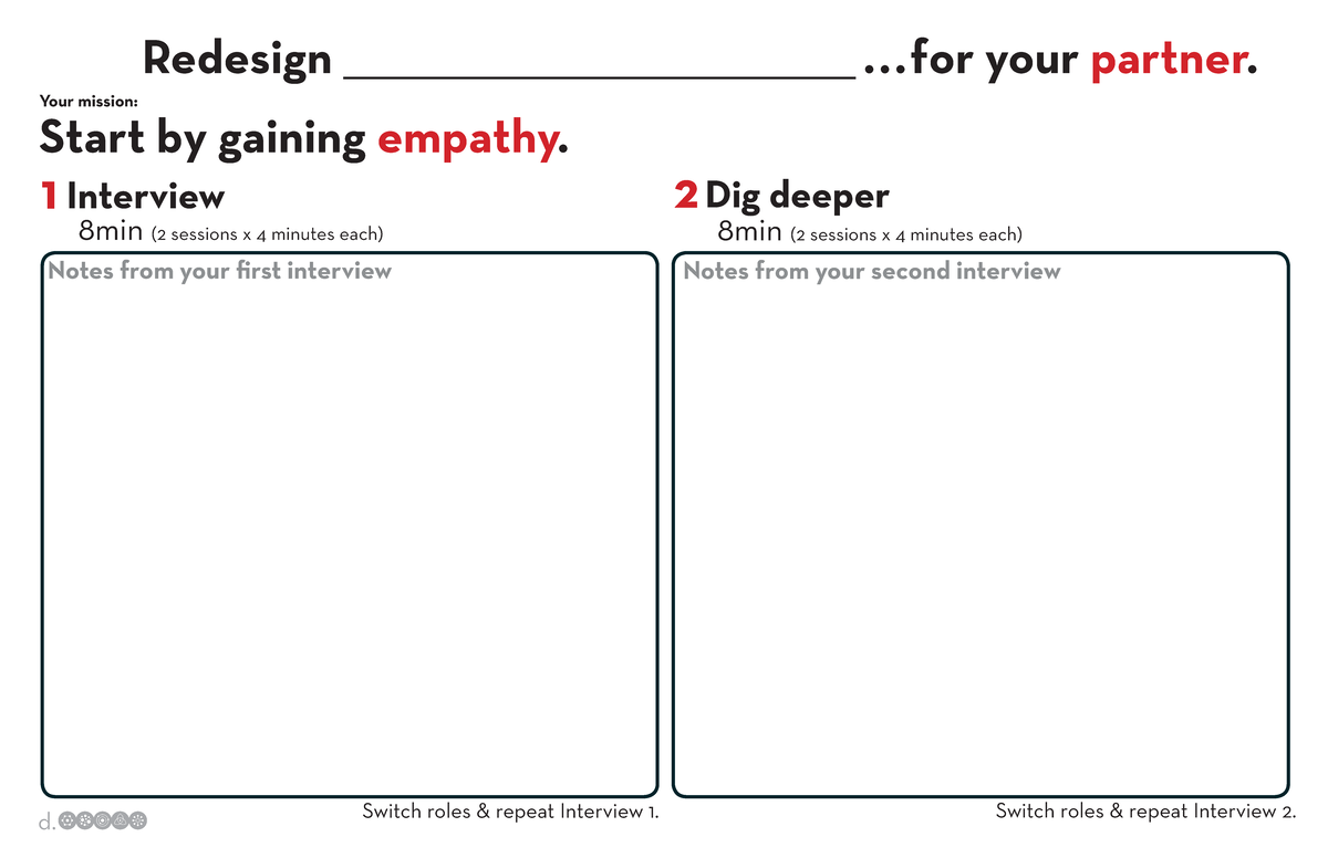 Participant-Worksheet - Redesign _____________________... for your ...
